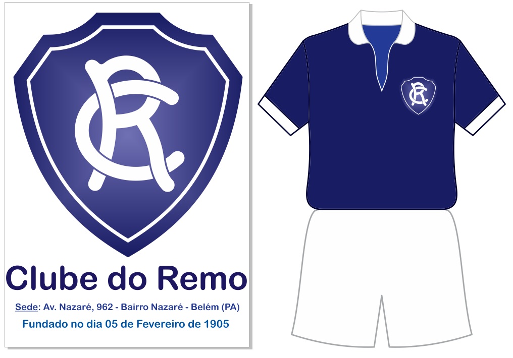 Clube do Remo – Belém (PA): Modelo de 1950 | História do Futebol
