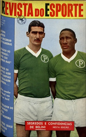 Foto Rara, de 1959: Julinho Botelho e Djalma Santos da S.E. Palmeiras ...