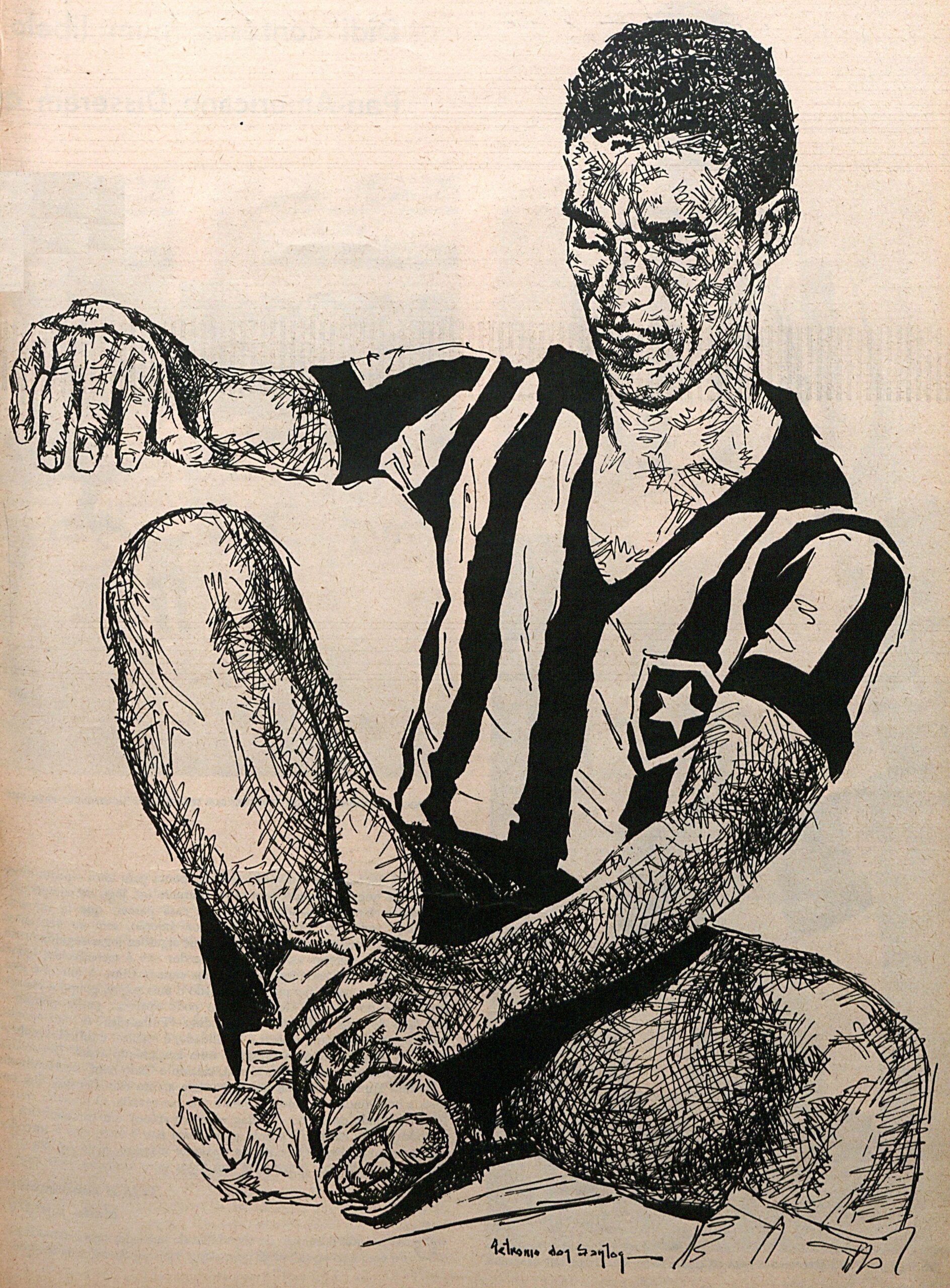 Desenho de 1958 – Didi, o ‘Folha Seca’, do Botafogo (RJ): imagem ...