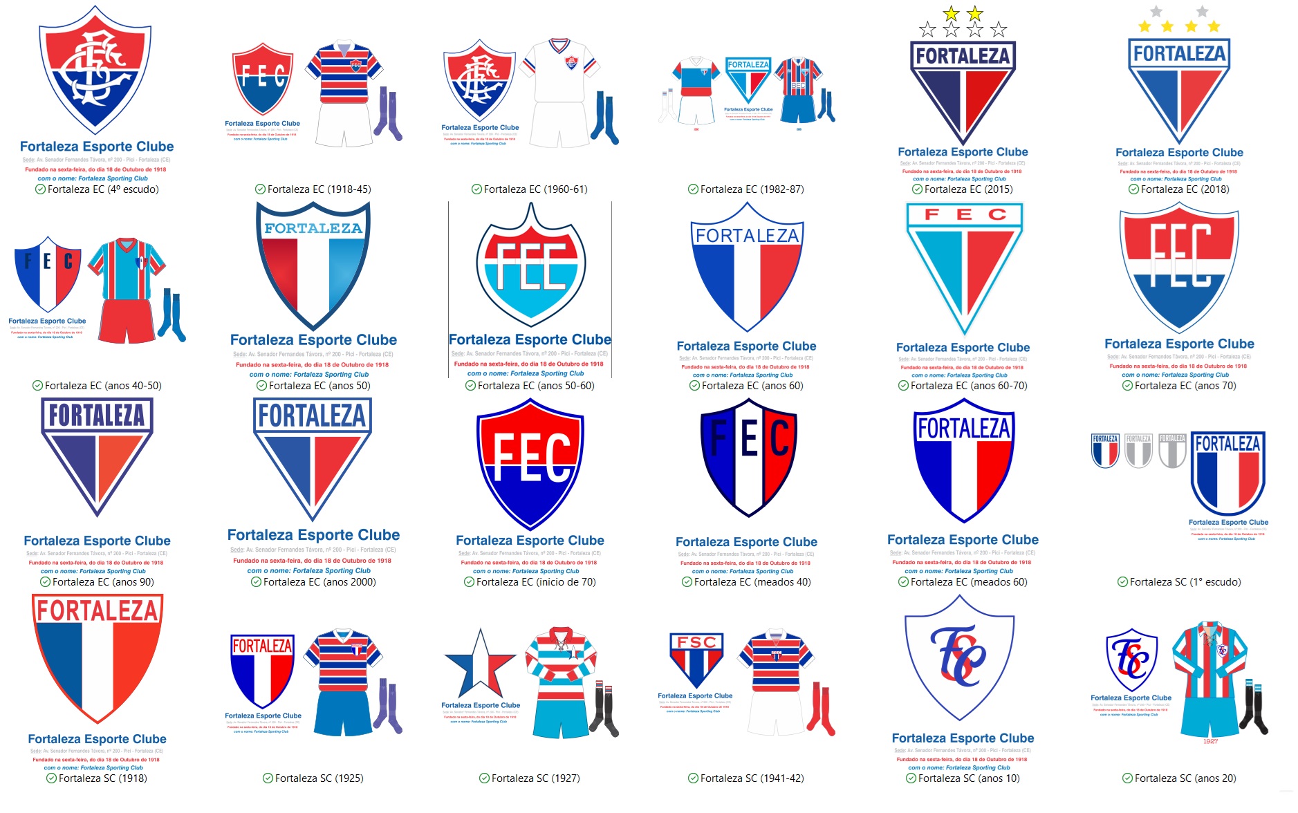 Dois escudos Inéditos!! Fortaleza Esporte Clube – Fortaleza (CE ...